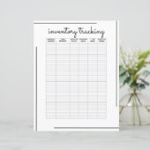 White Black Border Script Logo Inventory Tracking | Zazzle