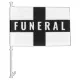 White Black Cross Funeral Procession Car Flag | Zazzle