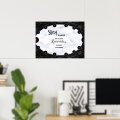 White & Black Marble Sphere Graphics Poster | Zazzle