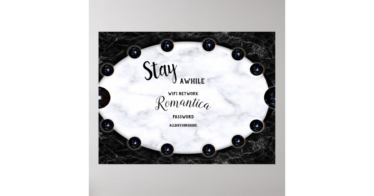 White & Black Marble Sphere Graphics Poster | Zazzle