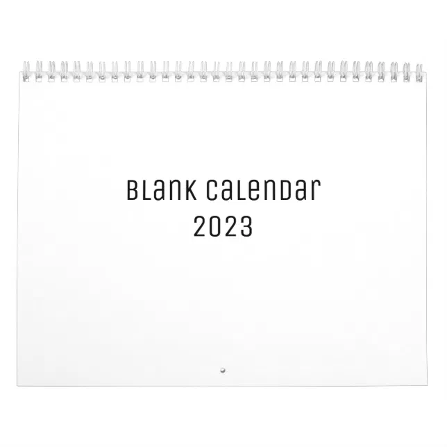 White Blank Calendar | Zazzle