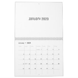 White Blank Calendar | Zazzle