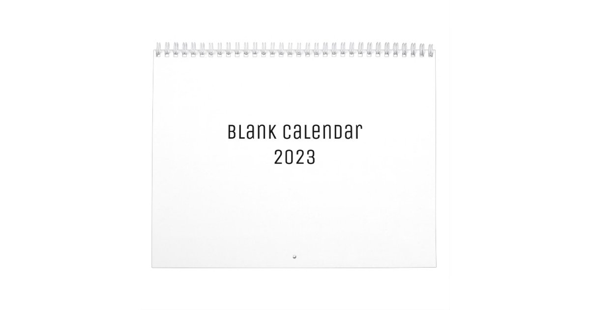 White Blank Calendar | Zazzle