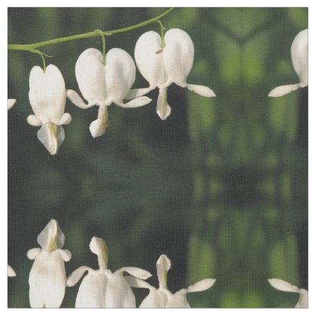 Bleeding Hearts in the Rain Fabric | Zazzle