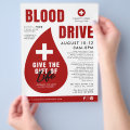 White Blood Drive Donation Advertisement Health Flyer | Zazzle
