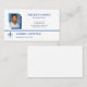 White Blue Profile Photo Your Logo Hospital Business Card | Zazzle