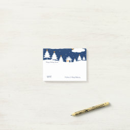 White Blue Winter Christmas Time Post-it Notes | Zazzle