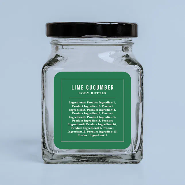 White Border Lines Custom Color Ingredients Label | Zazzle