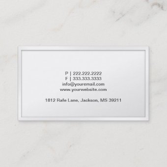 White Border Professor Business Card | Zazzle