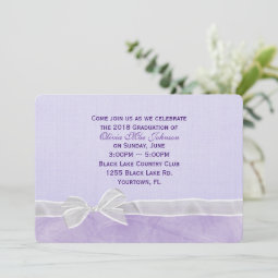 White Bow Graduation Invitation | Zazzle