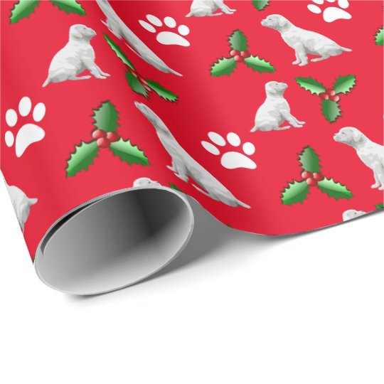 White Boxer Dog Christmas Wrapping Paper | Zazzle.com