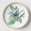 White Breasted Nuthatch Bird Home Décor Wall Clock | Zazzle