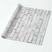 White Brick Wall Pattern Wrapping Paper | Zazzle