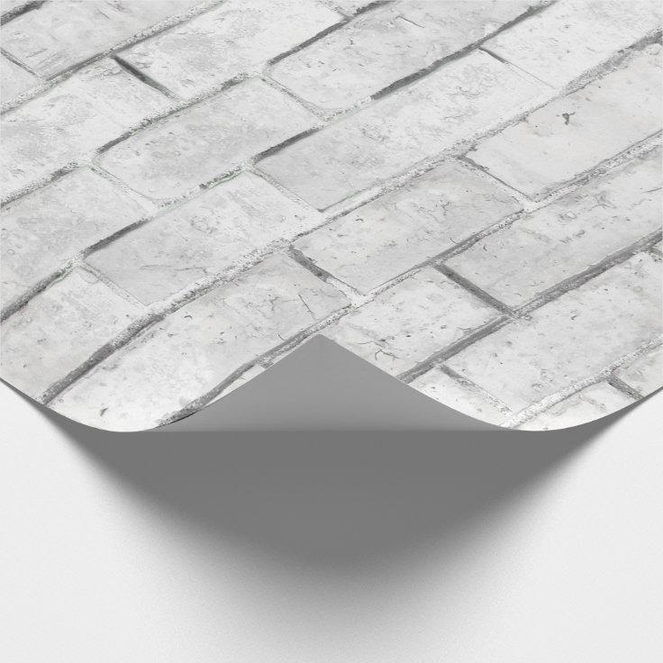 White Brick Wall Pattern Wrapping Paper | Zazzle