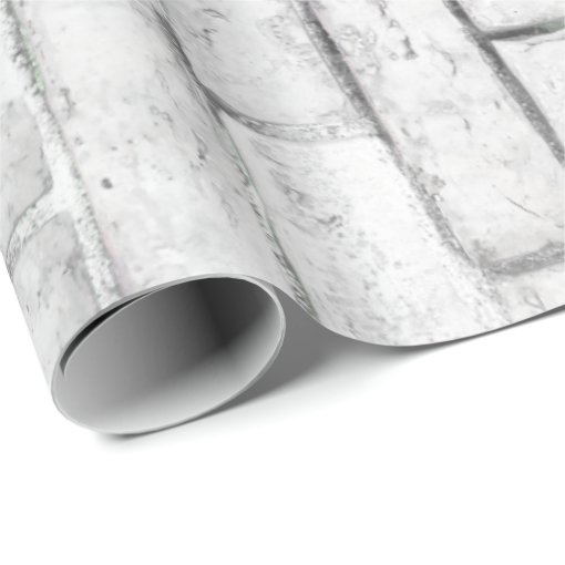 White Brick Wall Pattern Wrapping Paper | Zazzle