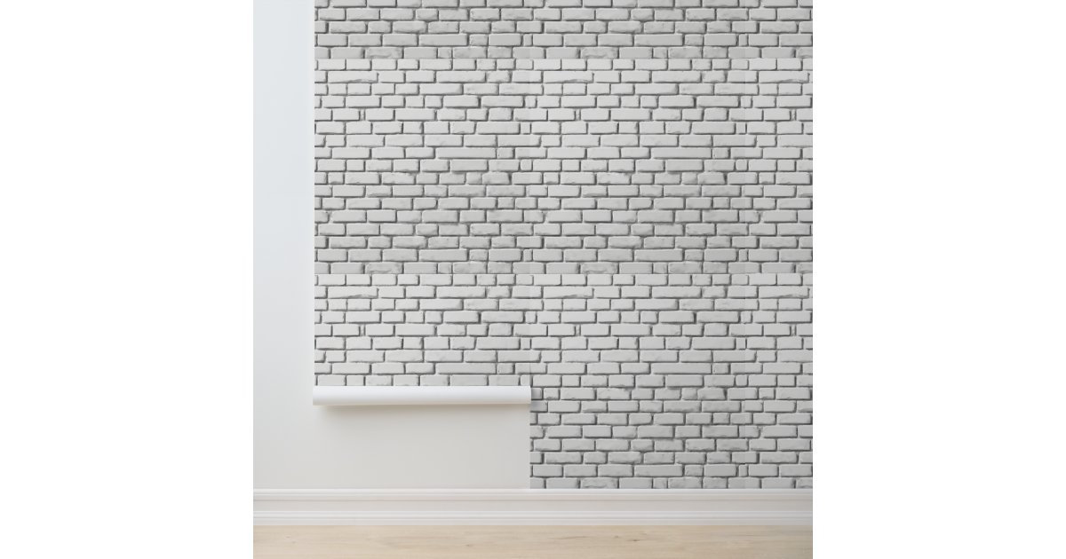White Bricks Seamless Patterns Rustic Classy Cool Wallpaper | Zazzle