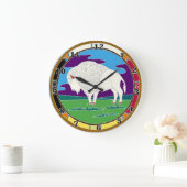 White Buffalo Native American Clock | Zazzle