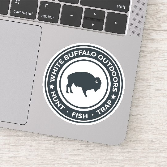 White Buffalo Outdoors Sticker Decal | Zazzle.com