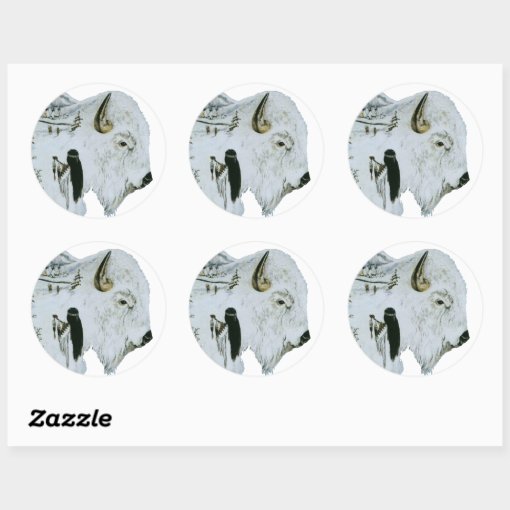White Buffalo Woman Stickers | Zazzle
