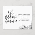 White Bush Lettering Photo Graduation Invitation | Zazzle