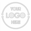 White Business Logo Company Modern Minimal Sticker | Zazzle