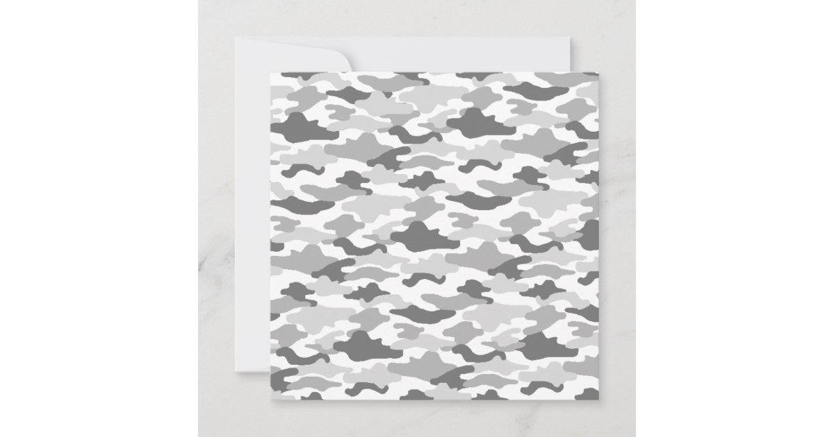 White camouflage card | Zazzle