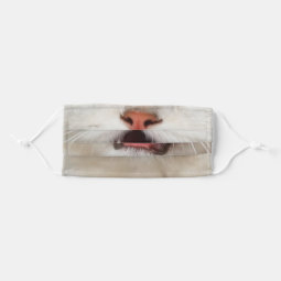 White Cat Adult Cloth Face Mask | Zazzle