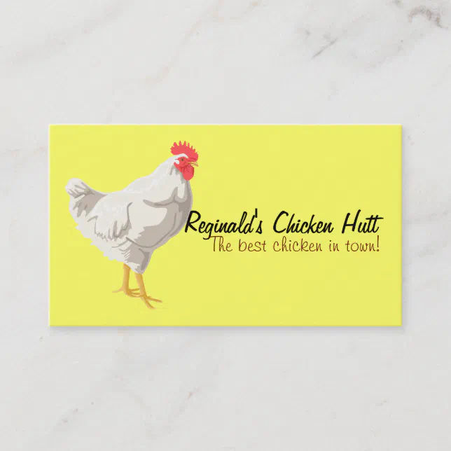 White Chicken Business Card | Zazzle