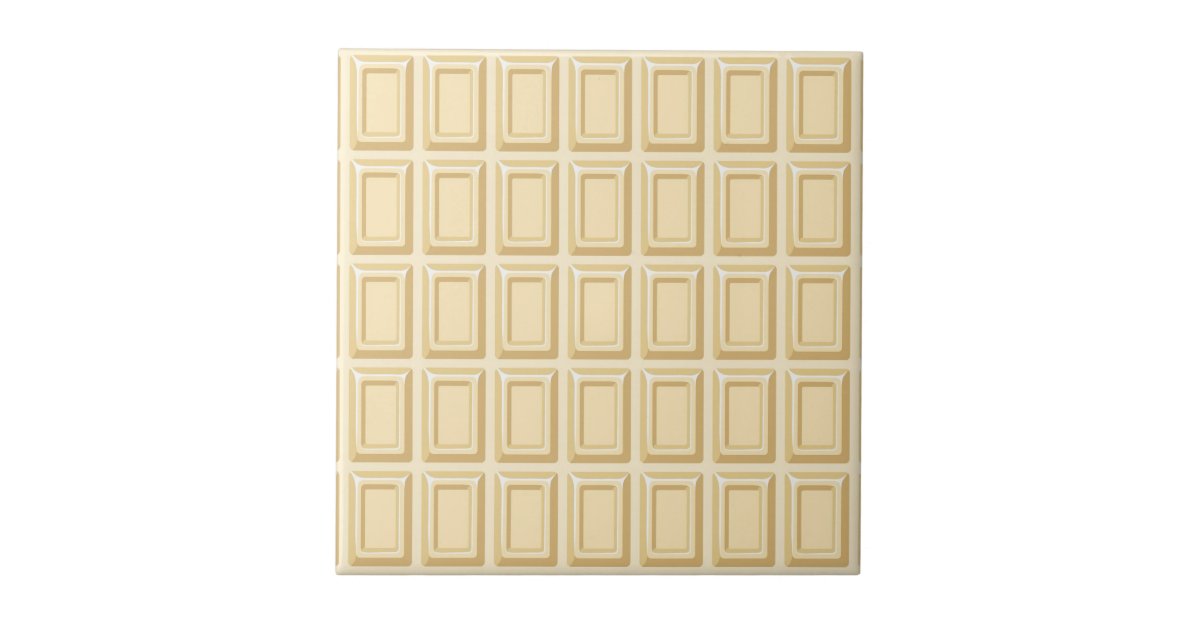 White Chocolate Bar Texture Tile | Zazzle