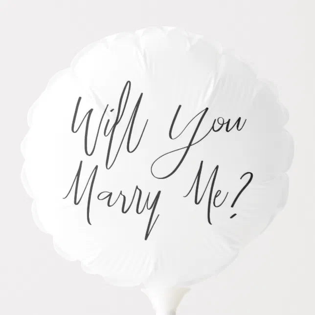 White Classic Marriage Proposal Will You Marry Me? Balloon | Zazzle