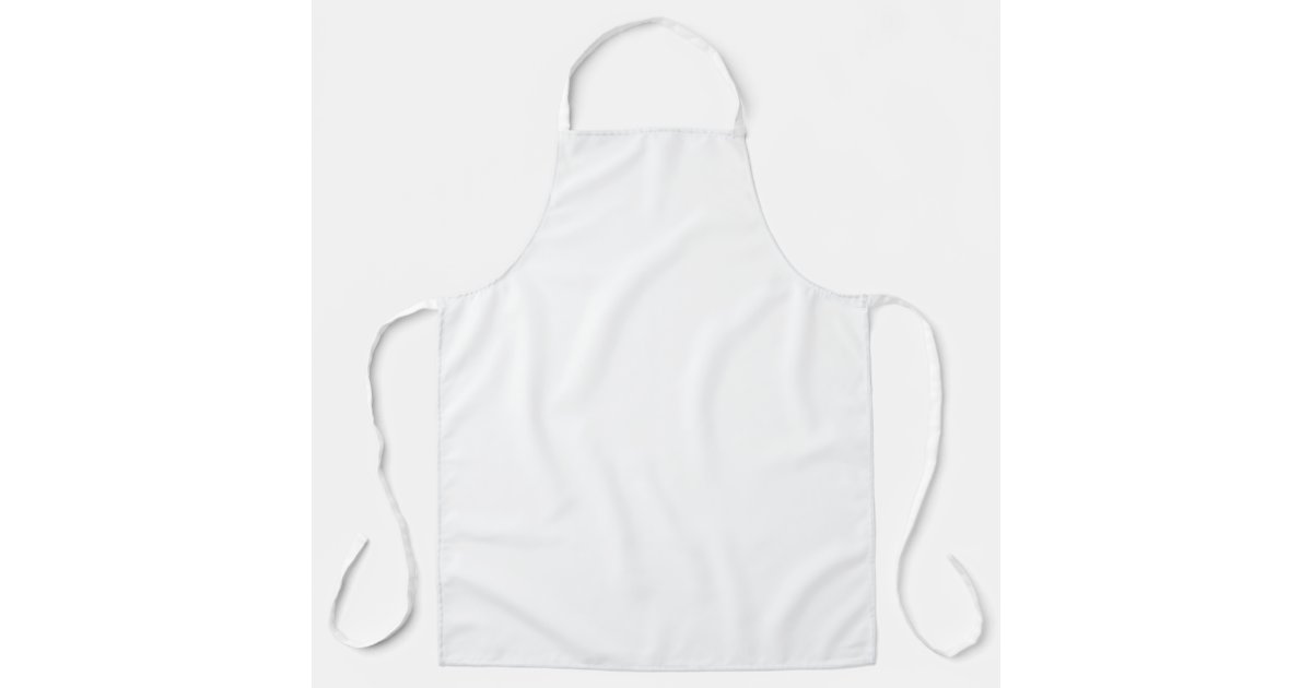 White Classic Plain And Simple Solid Color Apron | Zazzle