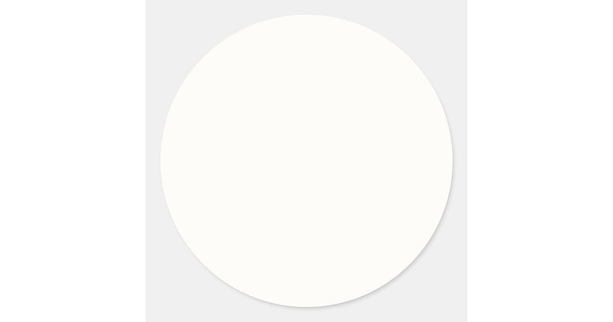 White Classic Round Sticker | Zazzle