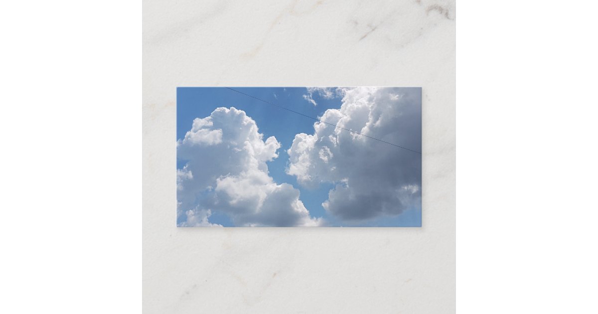 White Clouds & Blue Sky Business Cards 2019 | Zazzle