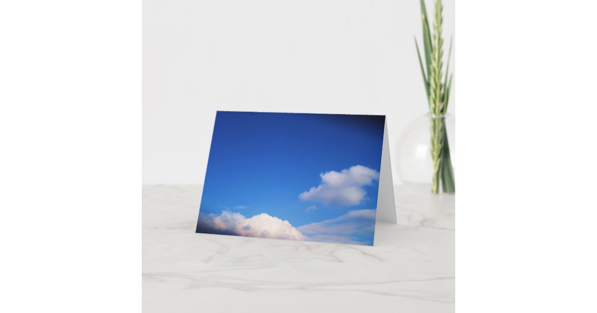 White Clouds & Blue Sky Card | Zazzle