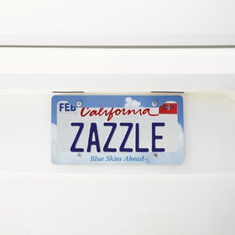 White Clouds in Blue Sky License Plate Frame | Zazzle