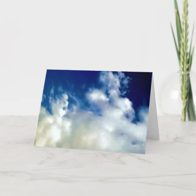White Clouds & Sky Card | Zazzle