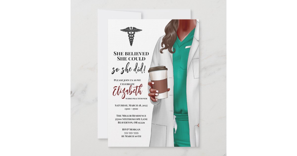 White Coat Medical School Graduation Invitation | Zazzle