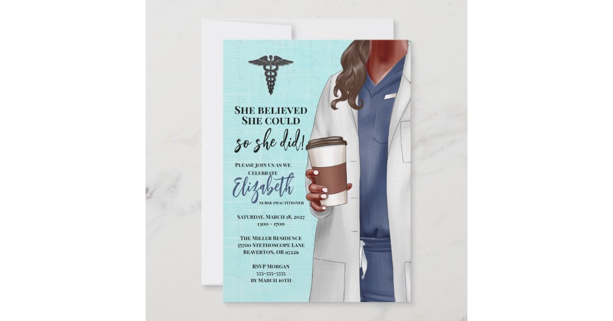 White Coat Medical School Graduation Invitation | Zazzle