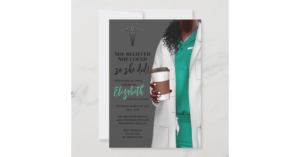 White Coat Medical School Graduation Invitation | Zazzle