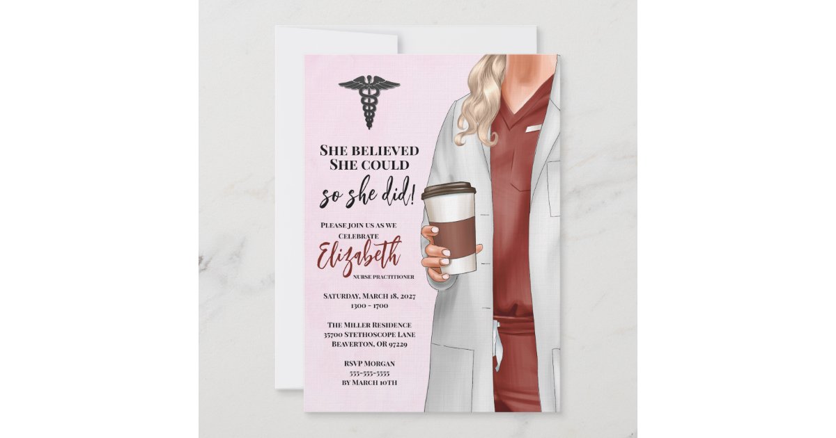 White Coat Medical School Graduation Invitation | Zazzle
