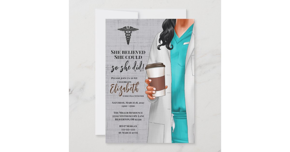 White Coat Medical School Graduation Invitation | Zazzle
