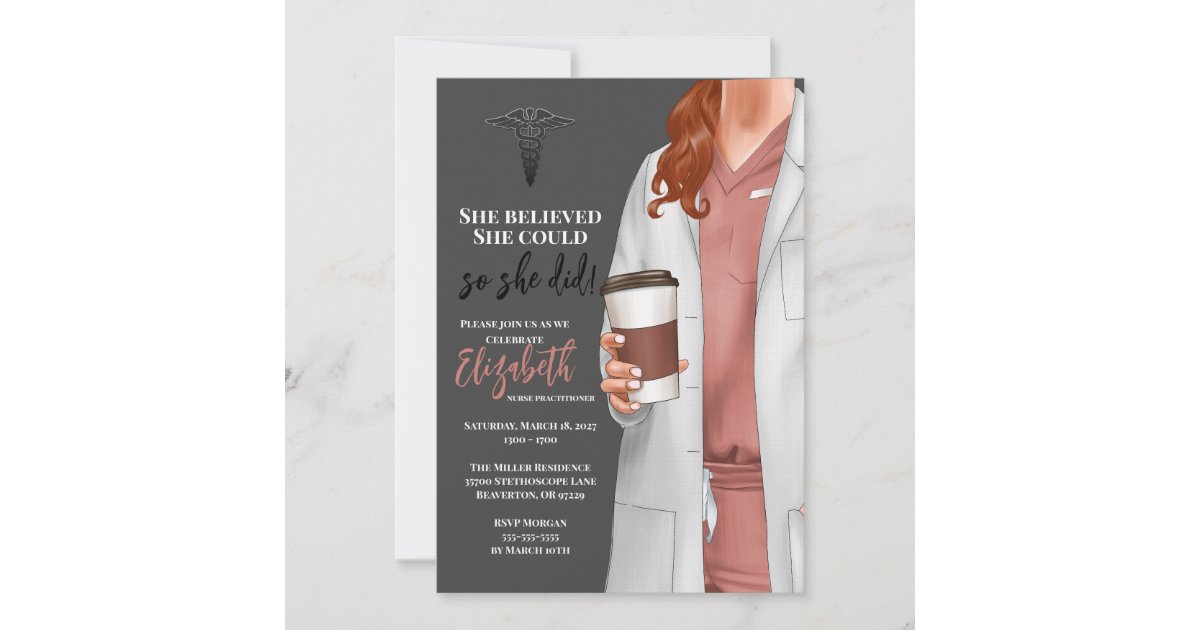 White Coat Medical School Graduation Invitation | Zazzle