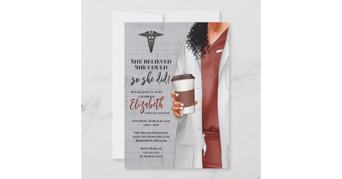 White Coat Medical School Graduation Invitation | Zazzle