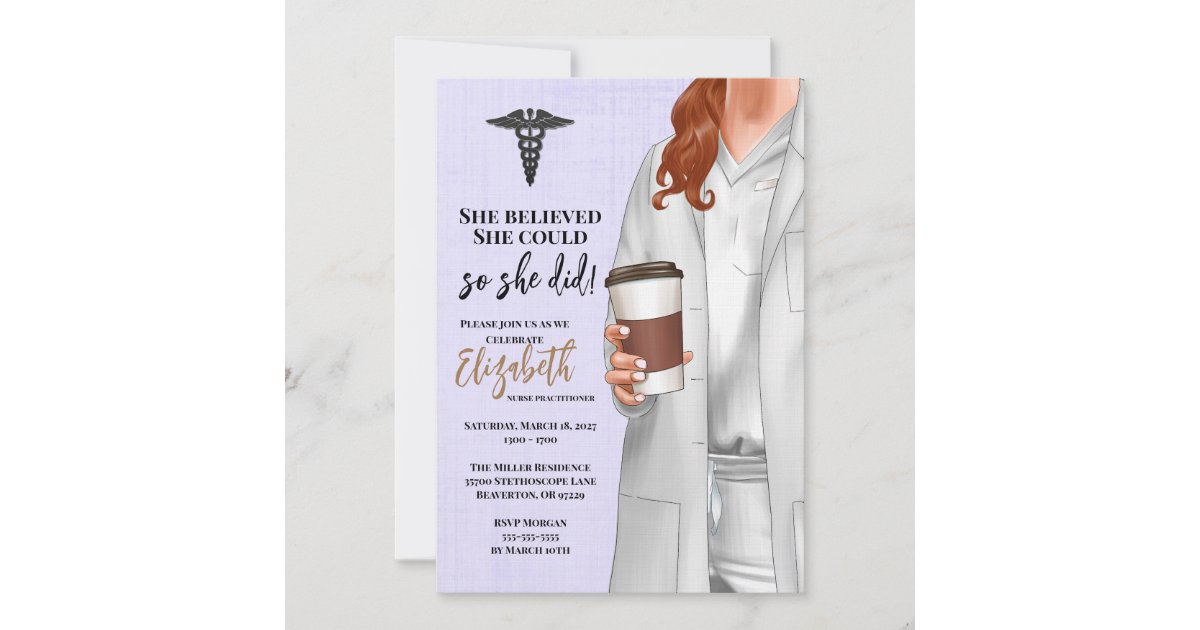 White Coat Medical School Graduation Invitation | Zazzle