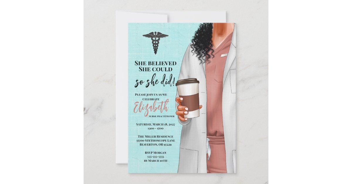 White Coat Medical School Graduation Invitation | Zazzle