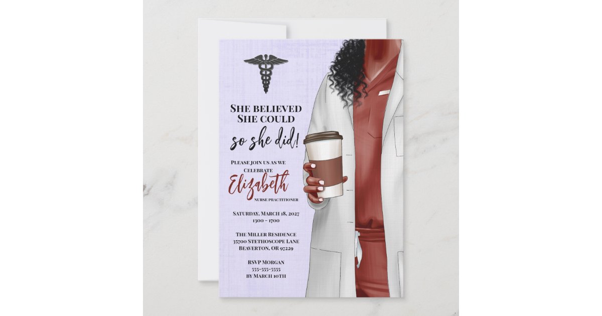 White Coat Medical School Graduation Invitation | Zazzle