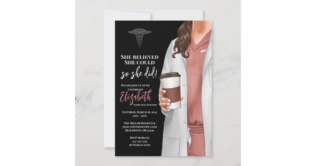 White Coat Medical School Graduation Invitation | Zazzle