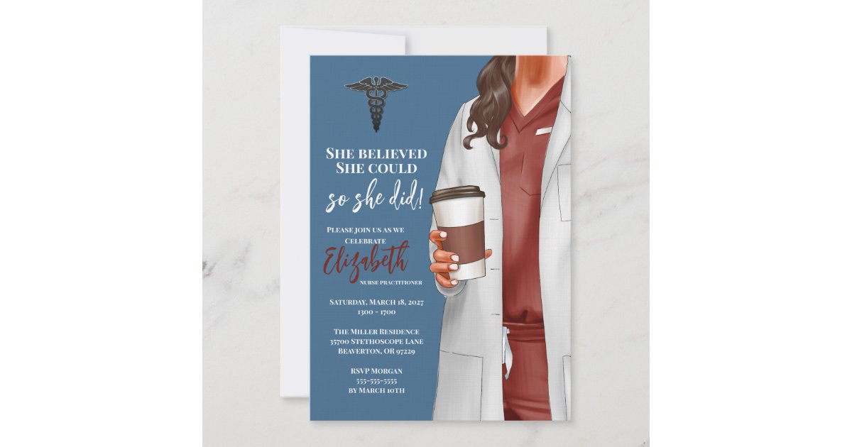 White Coat Medical School Graduation Invitation | Zazzle