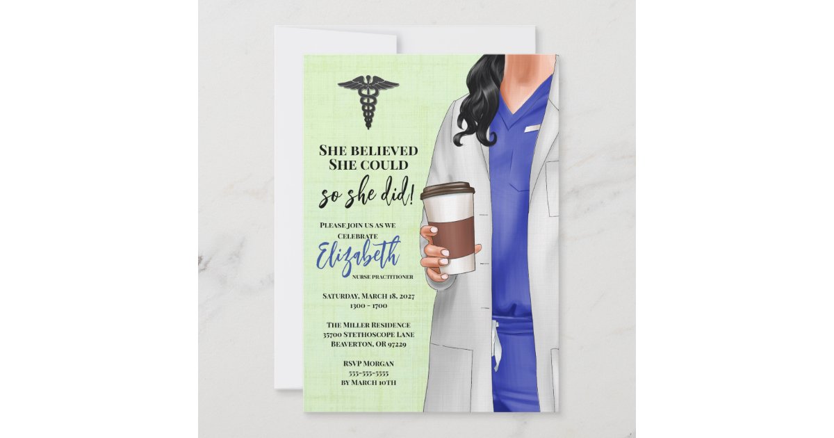 White Coat Medical School Graduation Invitation | Zazzle