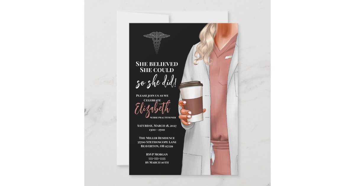 White Coat Medical School Graduation Invitation | Zazzle